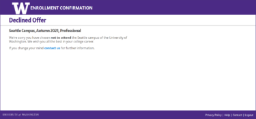 Enrollment Confirmation Deposit | OUR