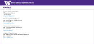Enrollment Confirmation Deposit | OUR