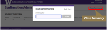 Enrollment Confirmation System Administration | OUR
