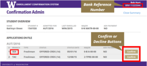 Enrollment Confirmation System Administration | OUR