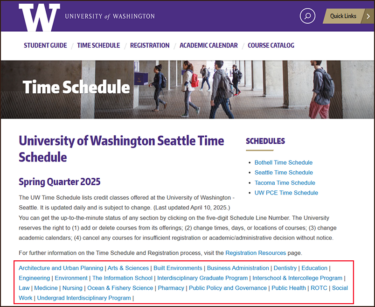 UW Registration Resources | OUR