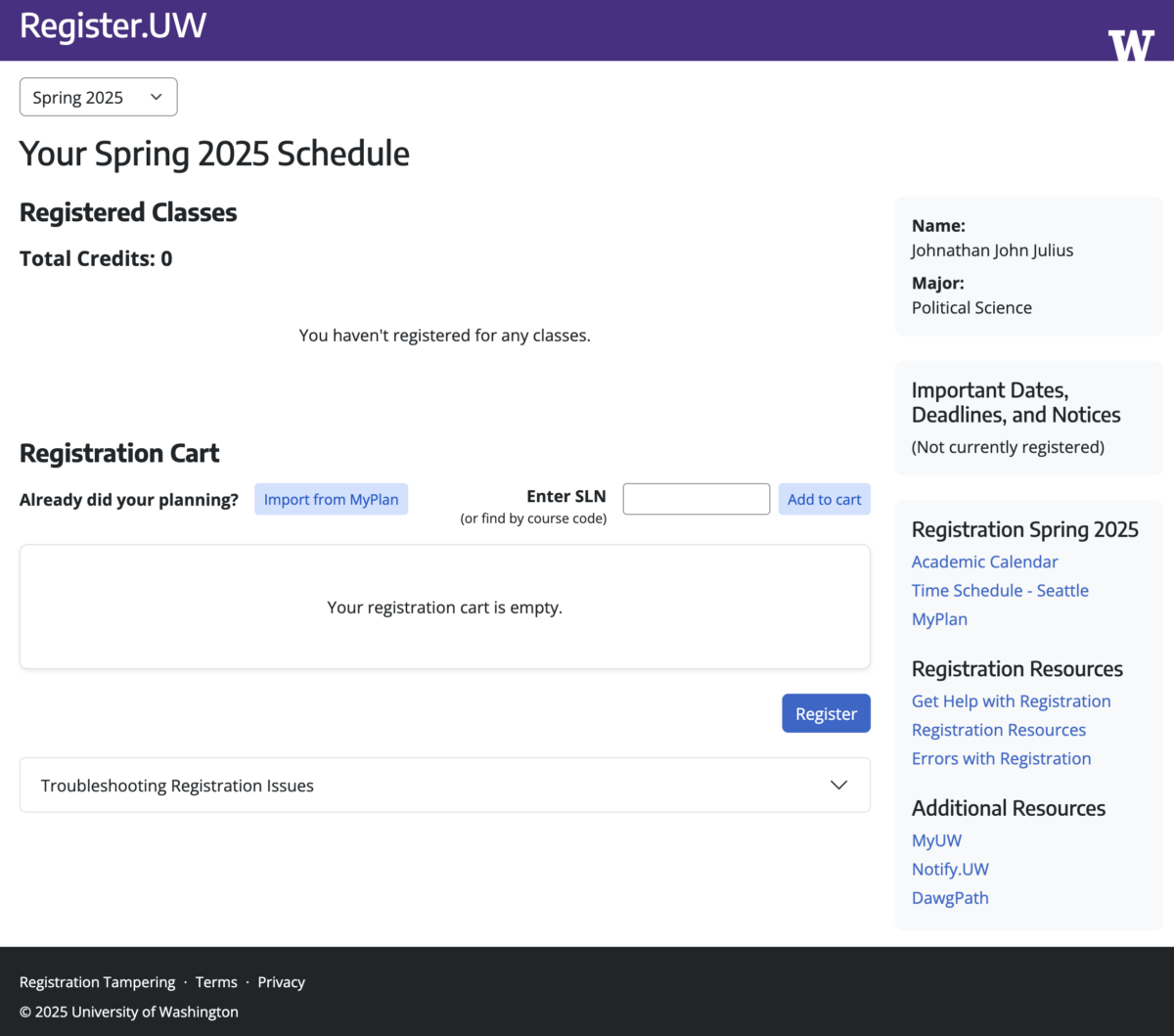 UW Registration Resources | OUR
